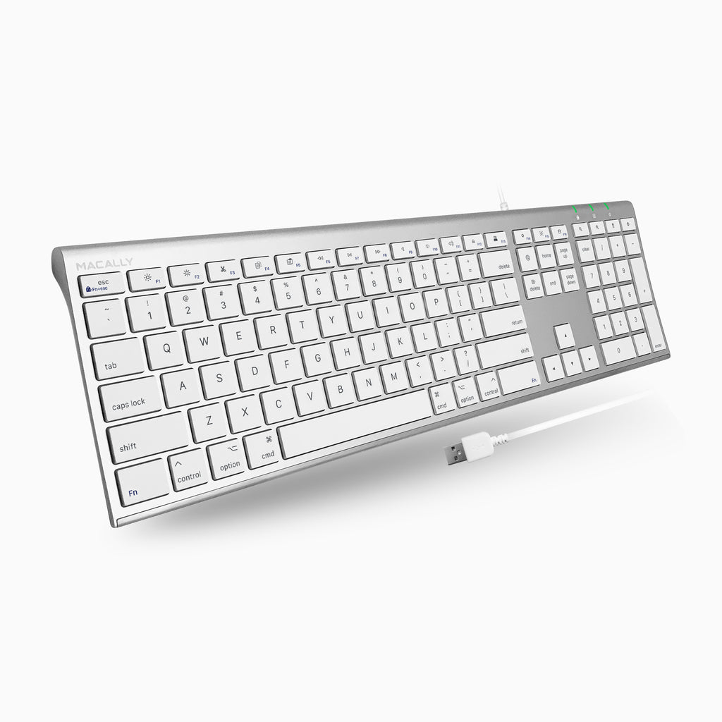 USB Keyboard for Mac | Ultra-Slim, Full-Size, 20 MacOS Shortcuts, USB A ...
