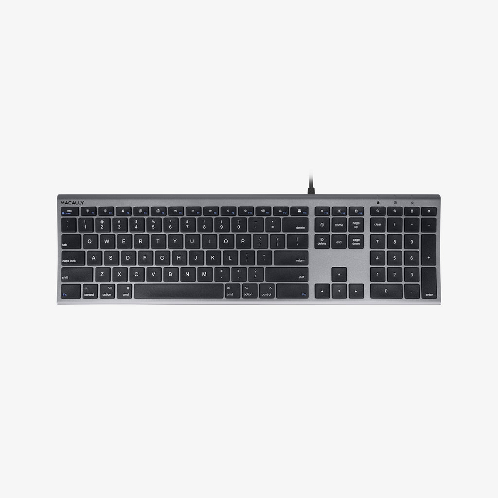 USB Keyboard for Mac | Ultra-Slim, Full-Size with Number Pad, Wired ...