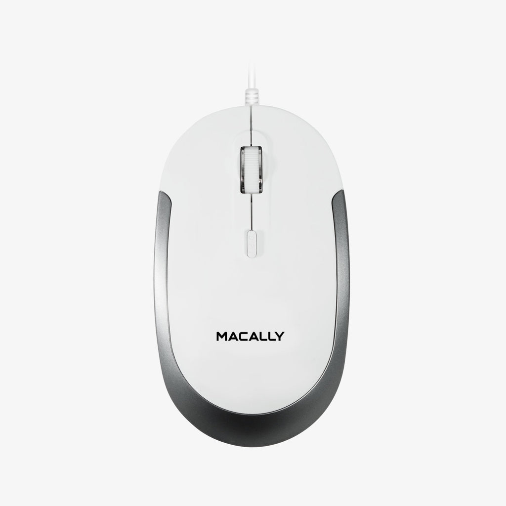 Silent USB Wired Mouse for Mac and PC – Quiet Click | Macally