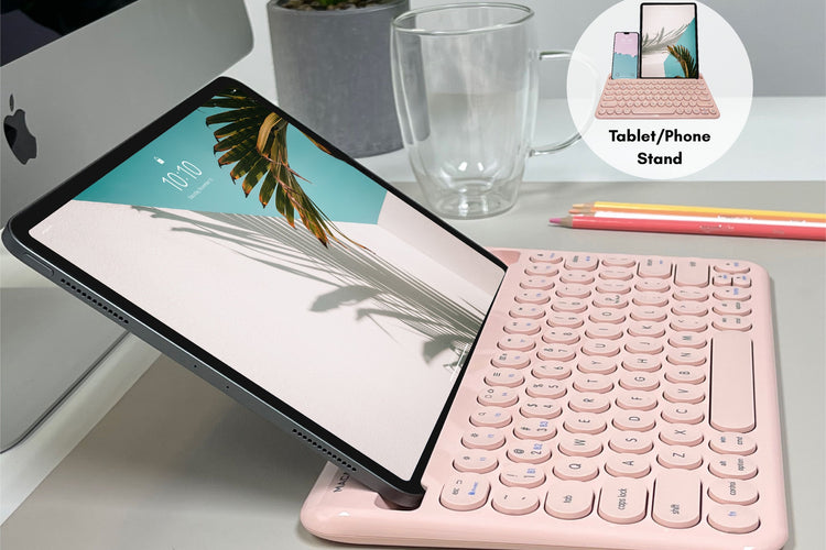 Mac Portable Keyboard with iPhone or iPad Holder – Bluetooth ...