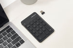 Wireless Number Pad with 2.4G USB Adapter | Portable Numeric Keypad for 10 Key Data Entry | Macally
