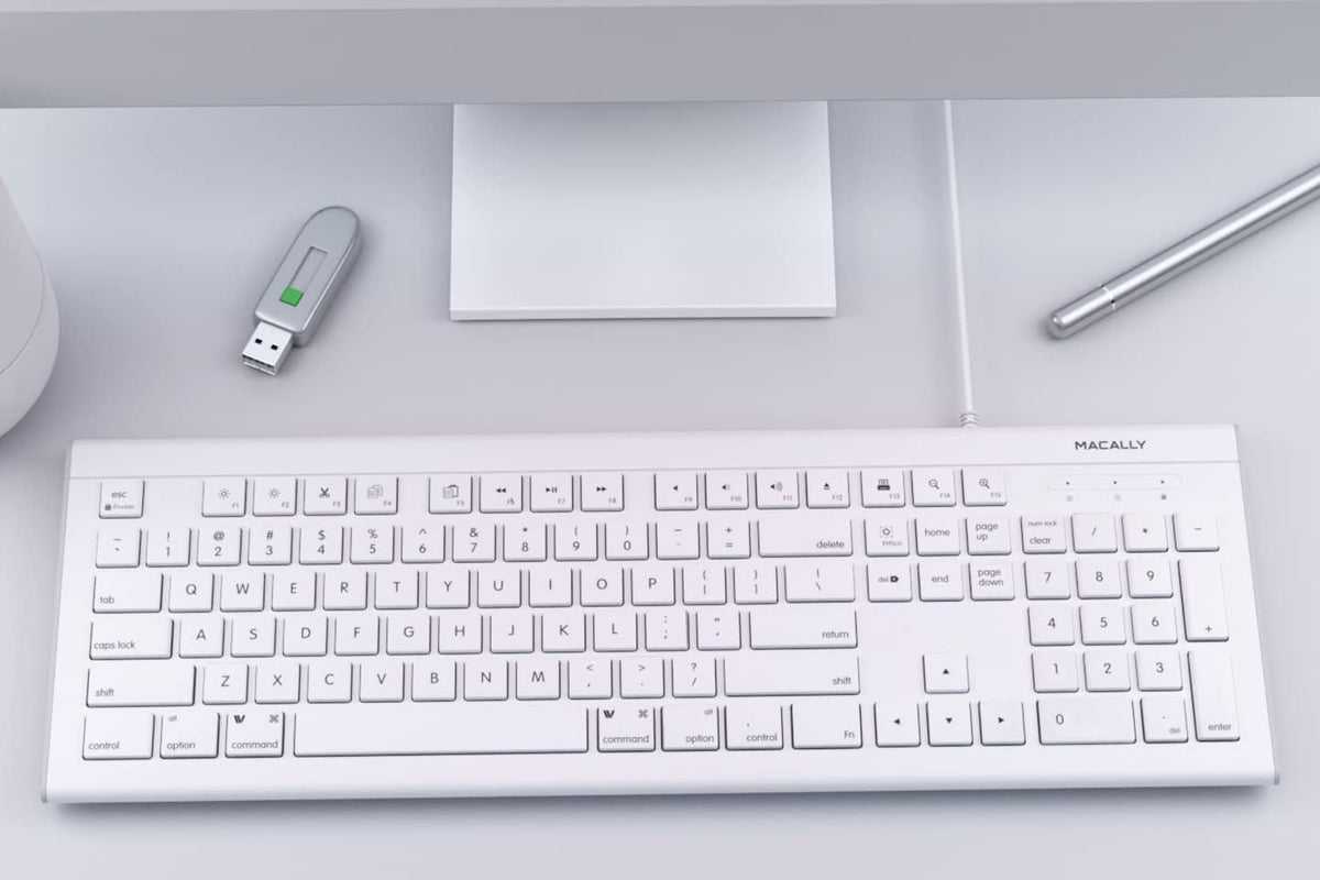 Wired Keyboard for Mac | Designated Media / Shortcut Keys, Full Size ...