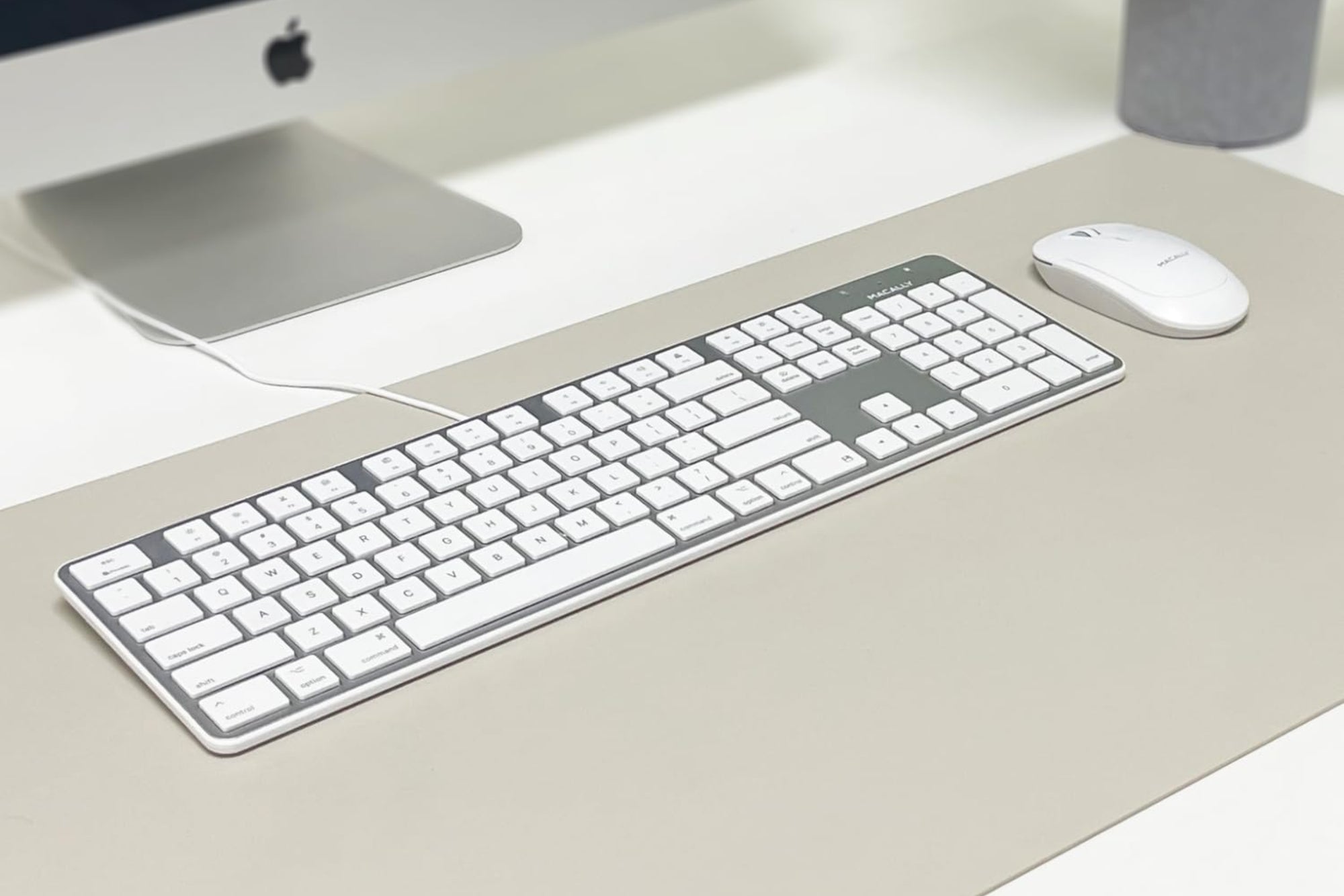 Slim USB Wired Keyboard for Mac with Number Pad & Shortcuts | Macally
