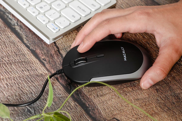 Wired USB C Mouse for MacBook and Mac | Silent Click - Work in Peace ...