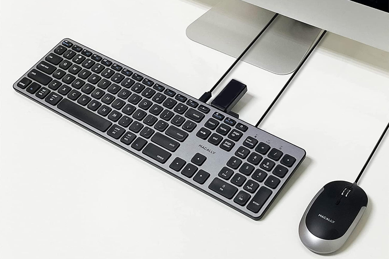 USB C Keyboard for Mac | USB Hub for Extra Ports, Full-Size with Number ...