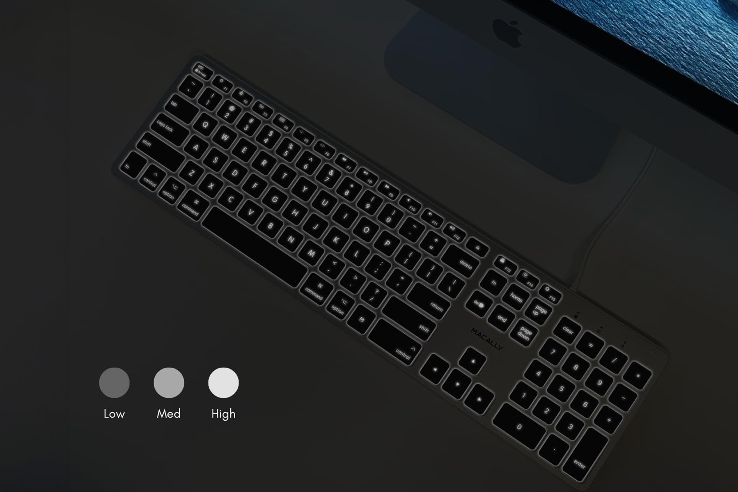 Backlit Keyboard for Mac | Low Profile, Full-Size, 20 MacOS Shortcuts ...