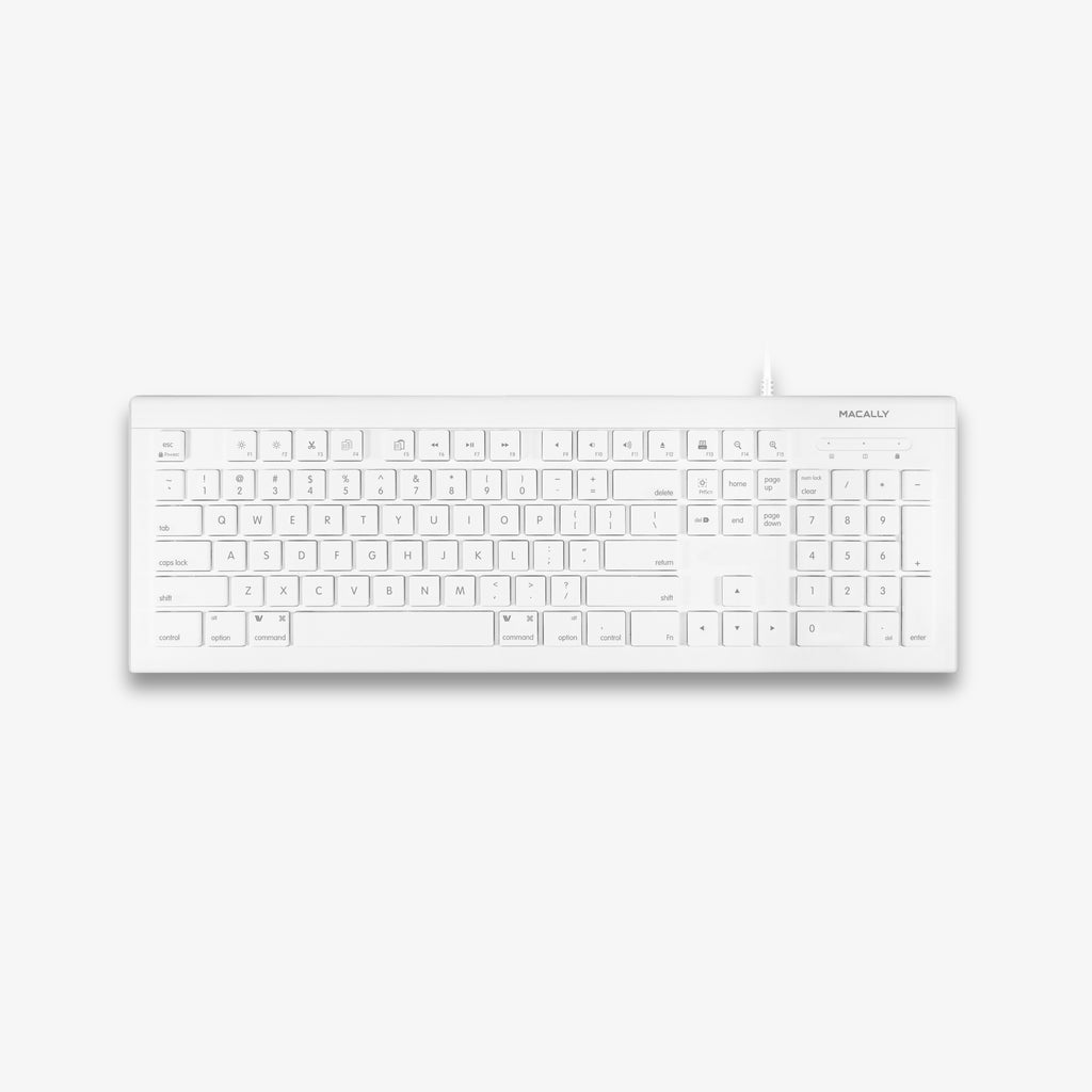 Wired Keyboard for Mac | Designated Media / Shortcut Keys, Full Size ...
