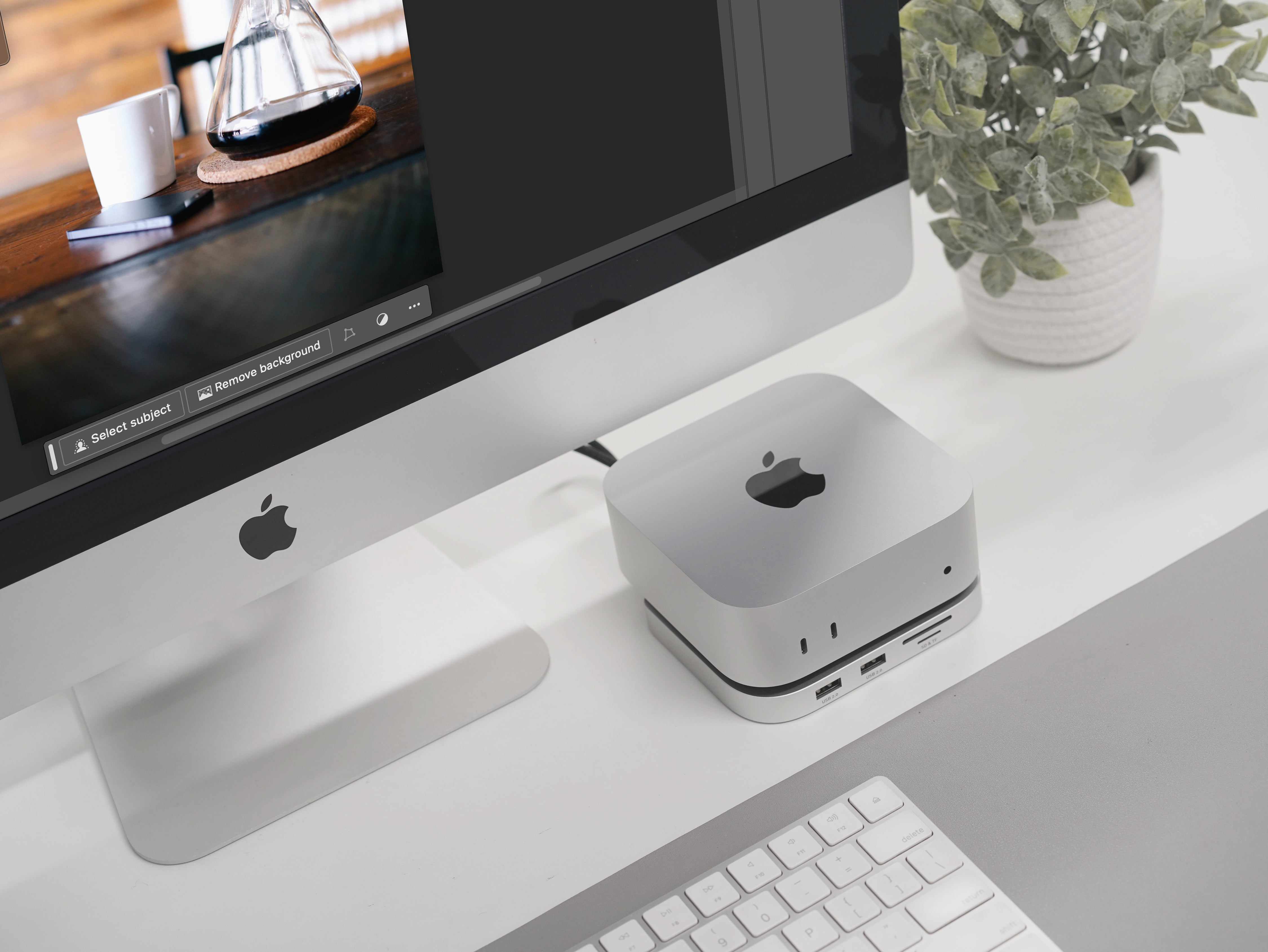 Macally Mac mini M4 Hub – SSD Dock with USB-C, USB-A, SD & More