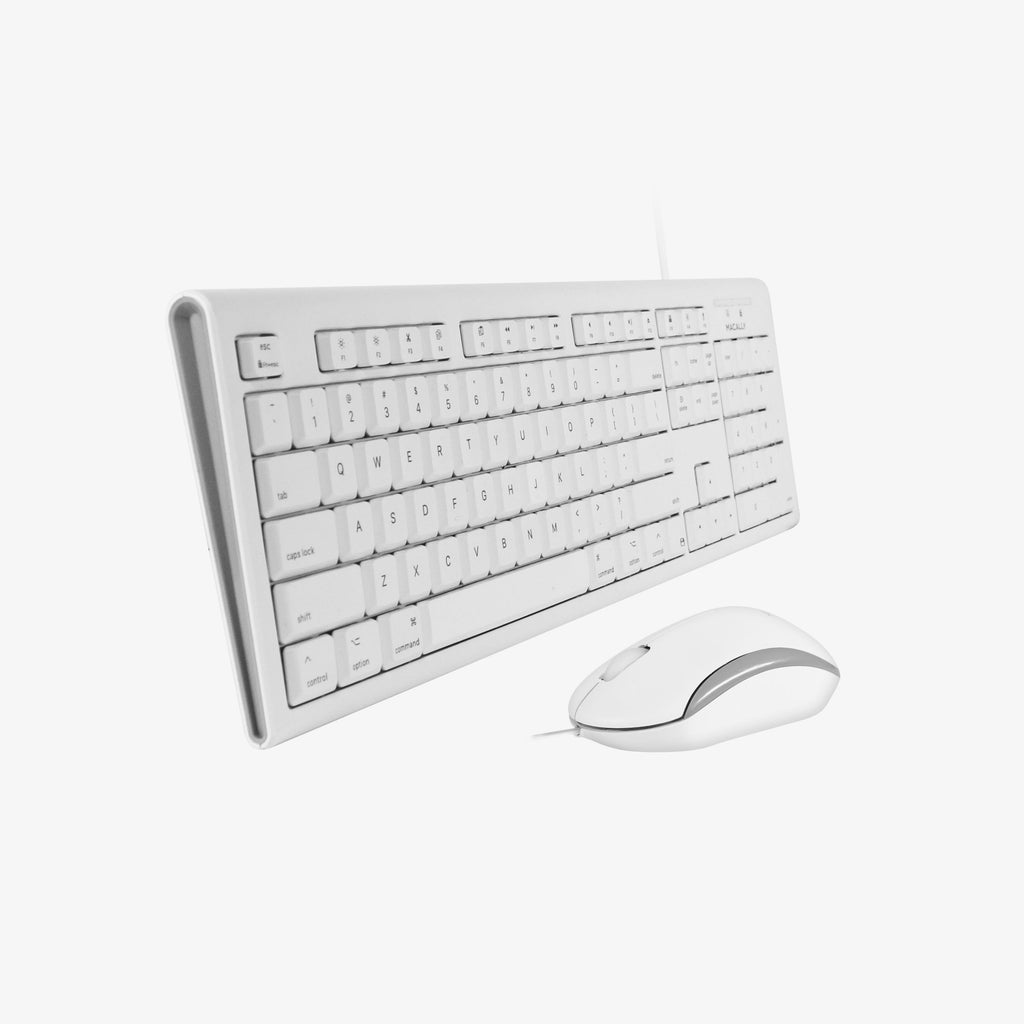 USB Wired Keyboard and Mouse for Mac | Spill Proof, Full Size with ...