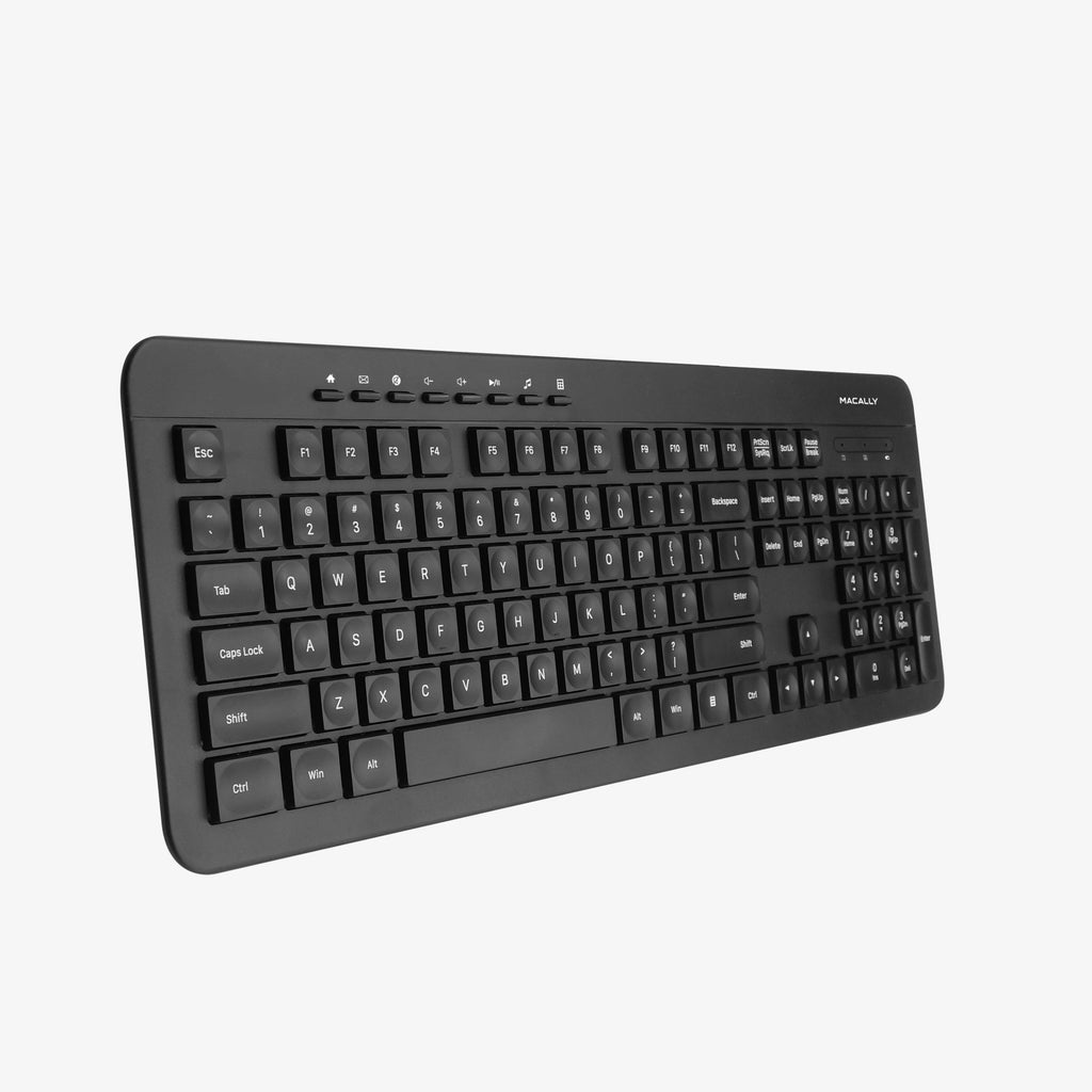 Wireless Keyboard for Windows | PC Shortcuts, Full-Size with Numeric ...