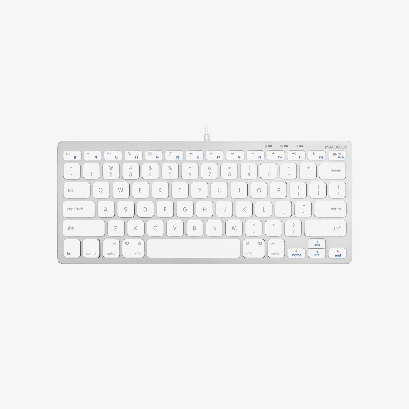 Compact USB Wired Keyboard for Mac / PC - Macally