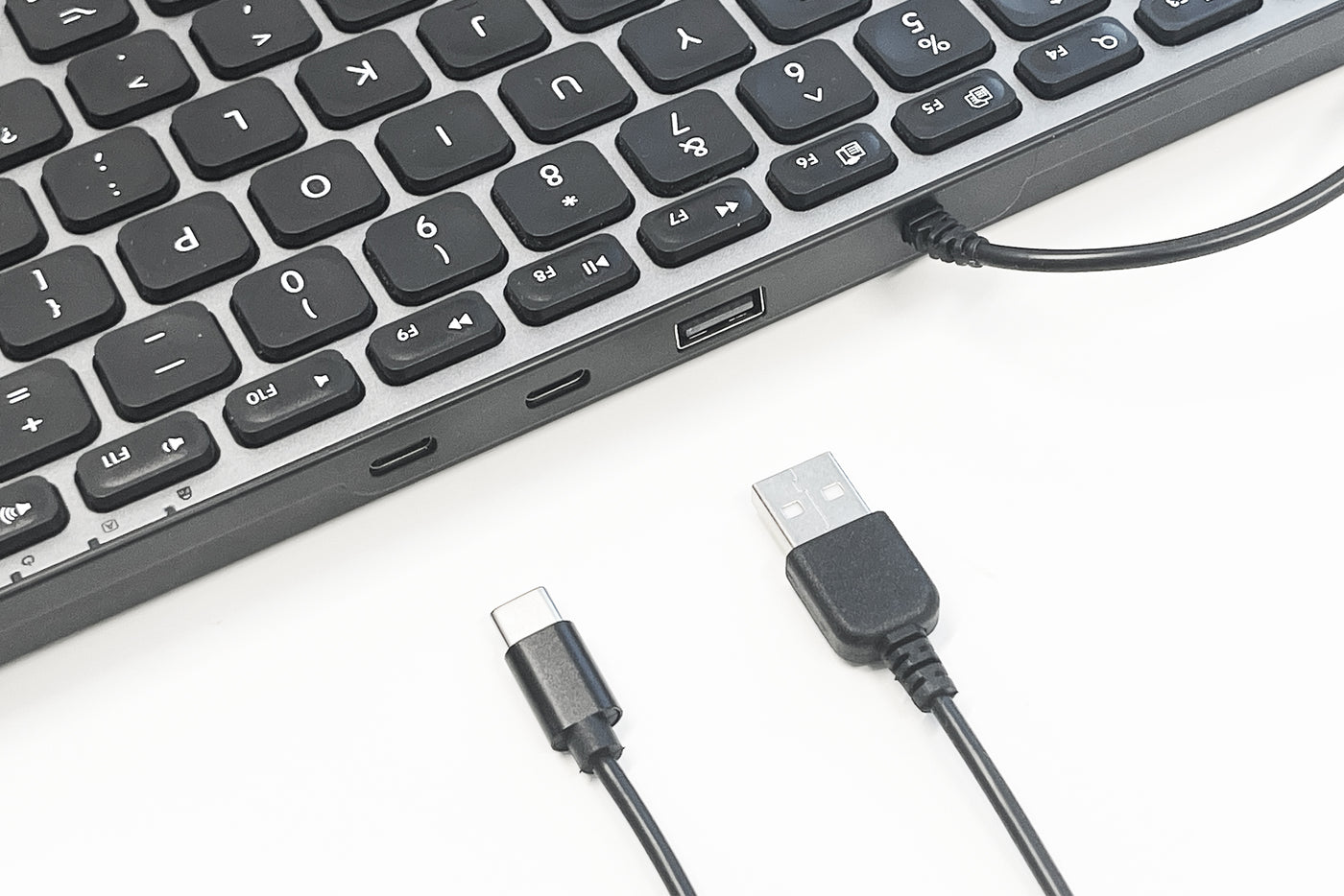 USB C Keyboard for Mac | USB Hub for Extra Ports, Dual USBA / USBC ...