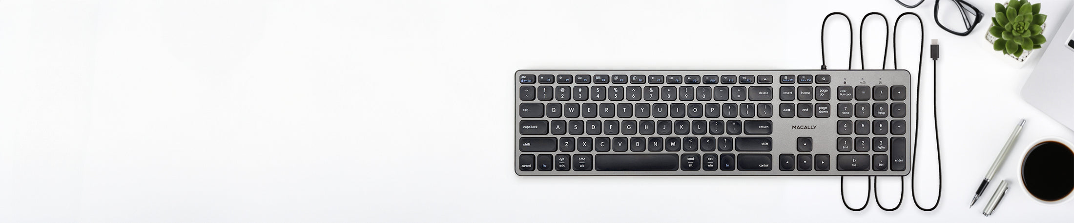 USB-C Keyboards For Mac & PC | Macally