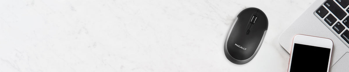 Rechargeable Bluetooth USB Wired Mouse For Mac / PC – Macally