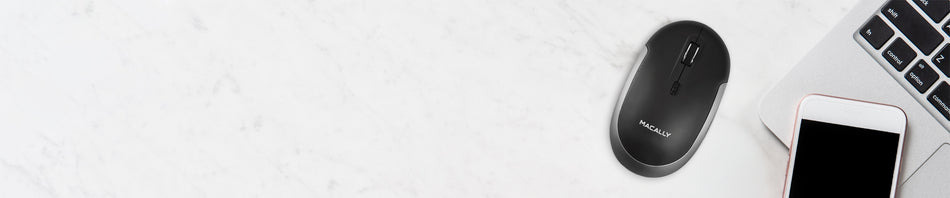 Rechargeable Bluetooth USB Wired Mouse For Mac / PC – Macally